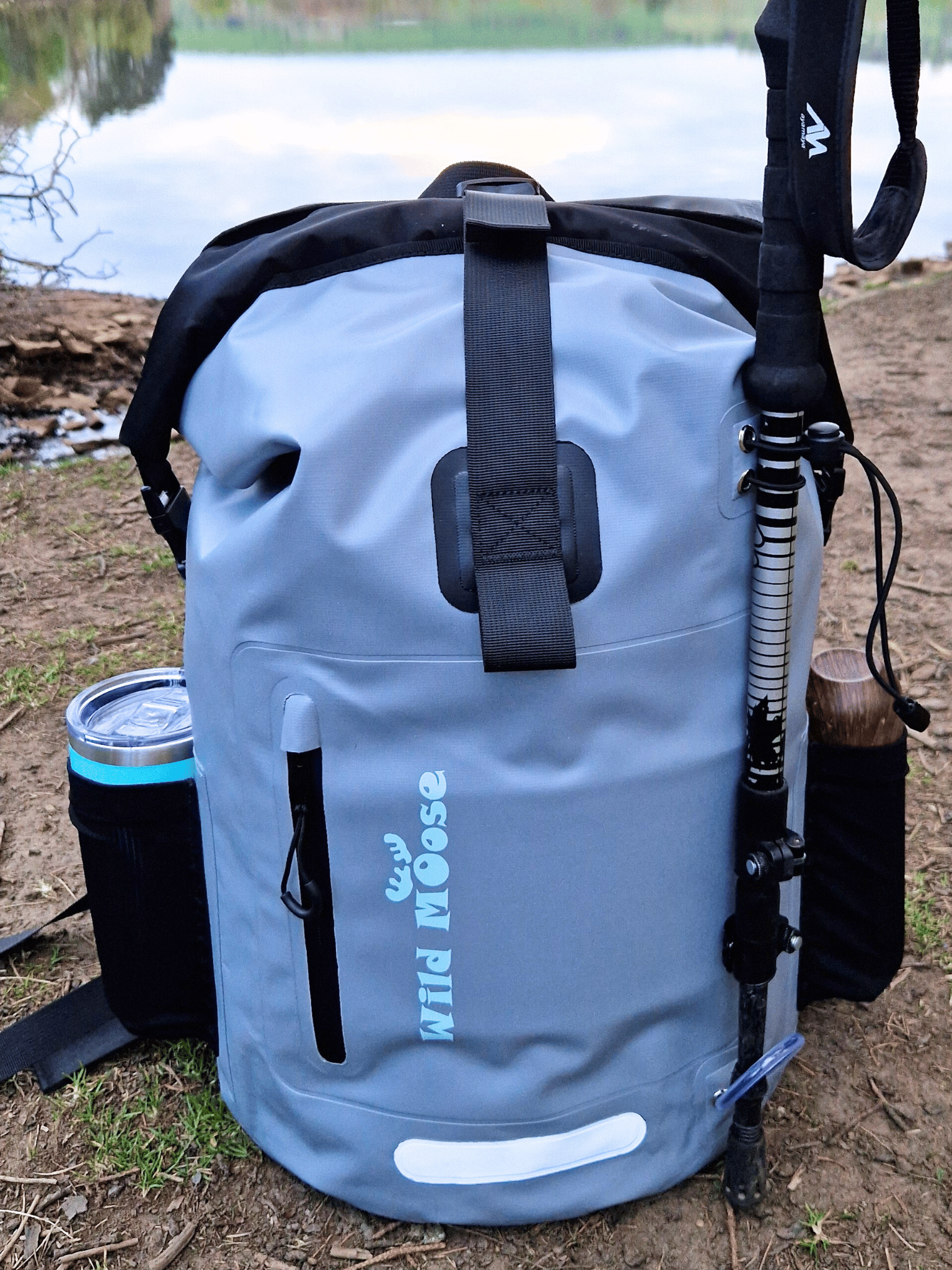 Caribou waterproof backpack 45L - pebble grey – Outdoor Swimmer Shop