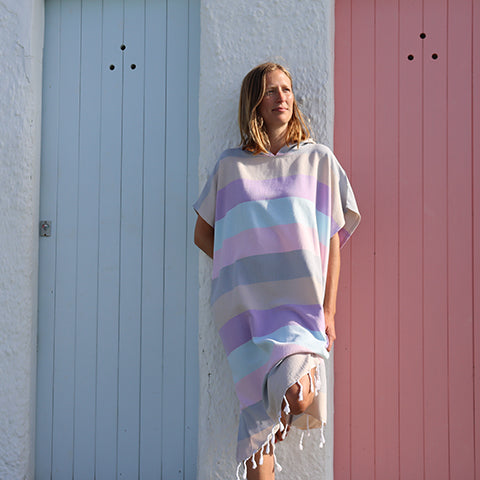 Flow Changing Robe - Pastel Stripe – Outdoor Swimmer Shop