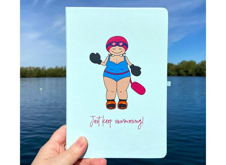 Just Keep Swimming A5 Mole Notebook – Outdoor Swimmer Shop