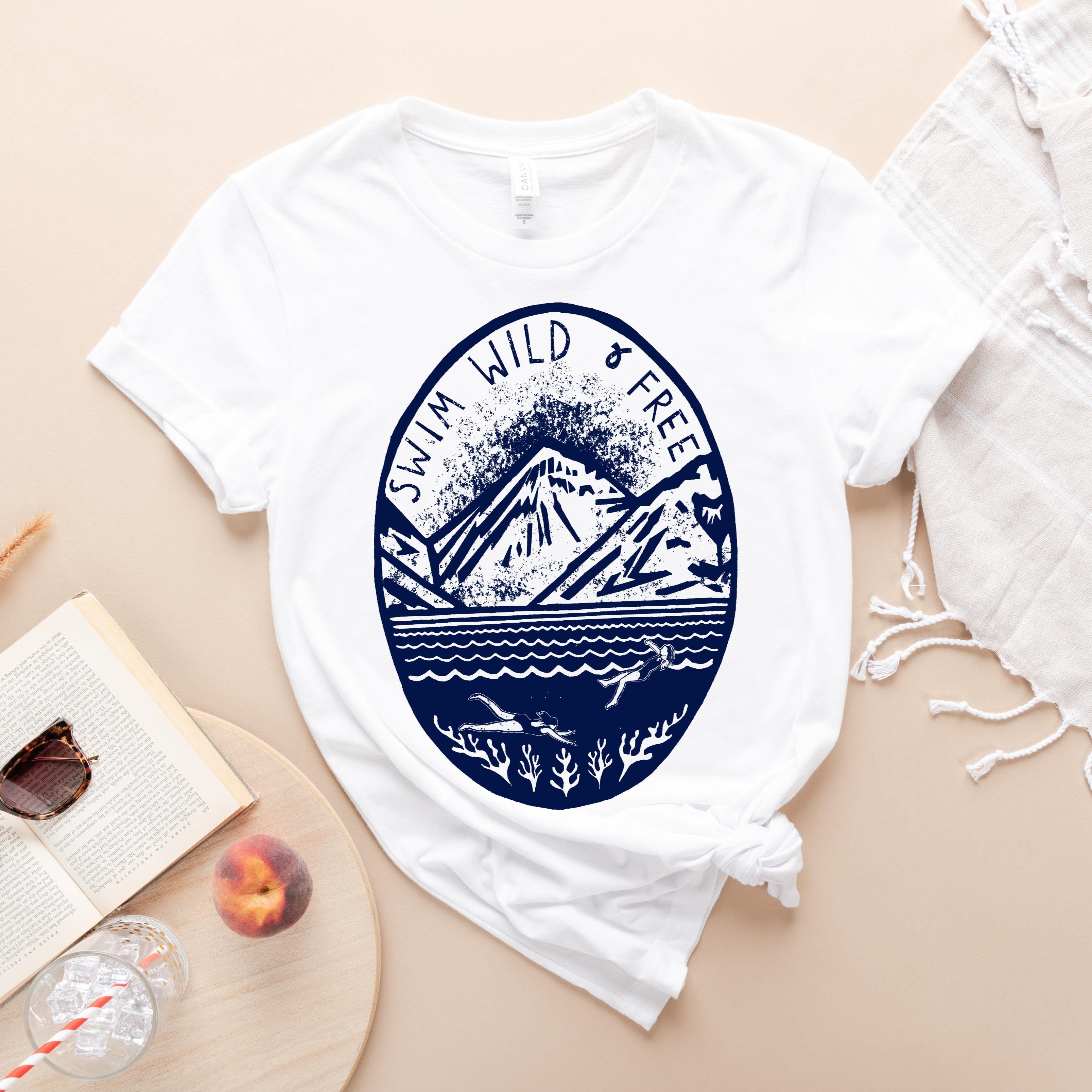 Swim Wild & Free Unisex T-Shirt - Front Logo – Outdoor Swimmer Shop