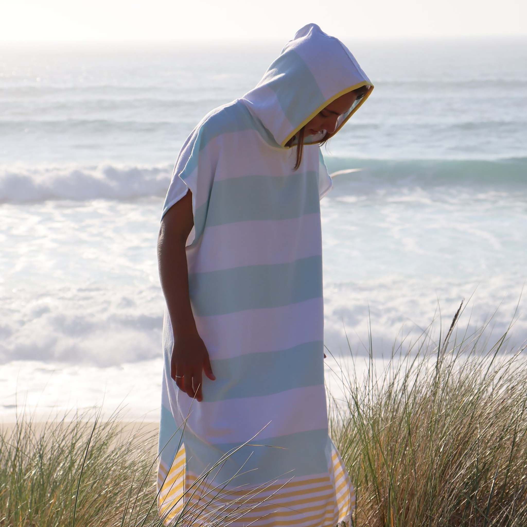 Tides Changing Robe - Mint/Yellow – Outdoor Swimmer Shop